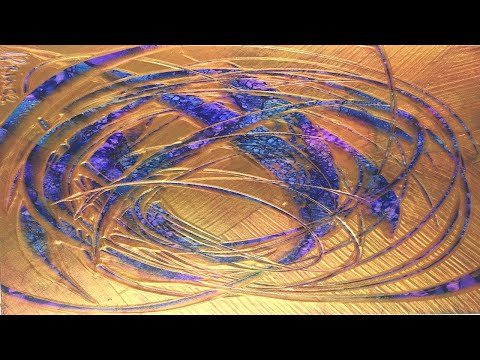 Meditation Wheel «Scratch Art Technique» abstract painting Demonstration | #shorts