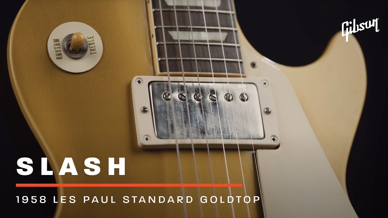 Slash shows Mark Agnesi his number one 1958 Gibson Les Paul Goldtop