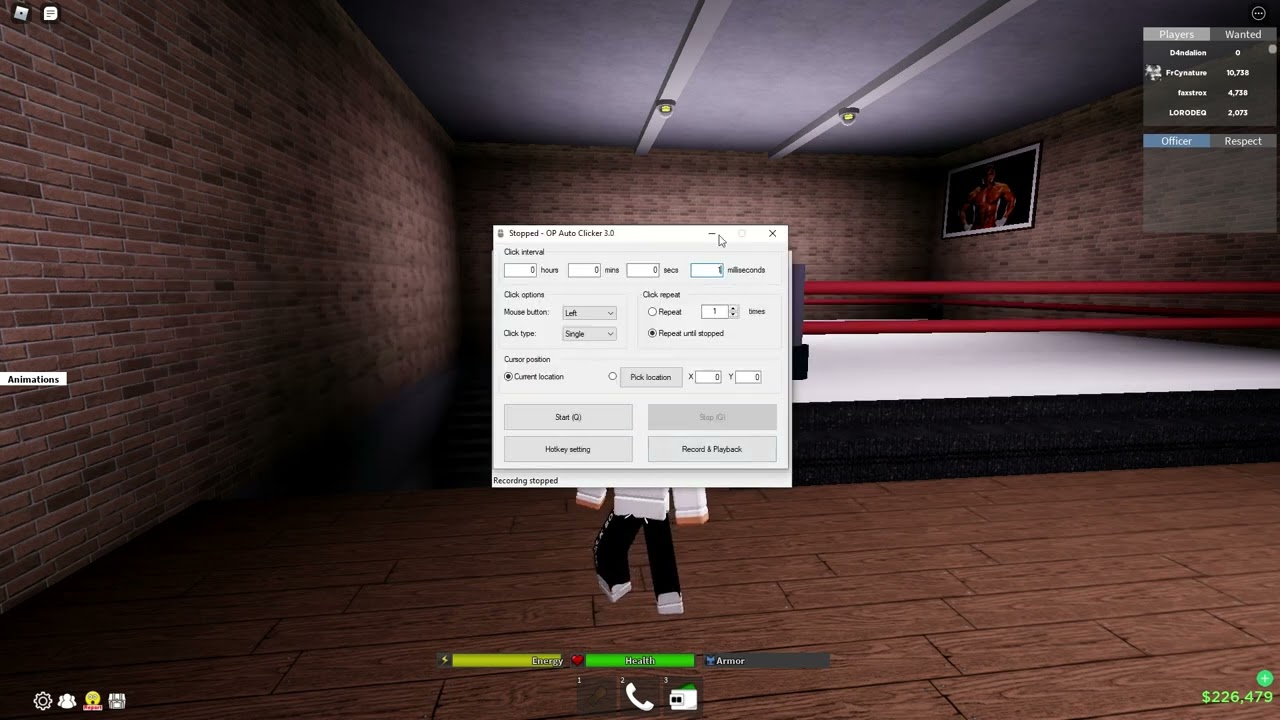 Da hood Macro settings (After Patch)