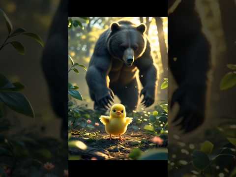 Chick vs. Bear #shorts #ai #viral #cartoon #animation