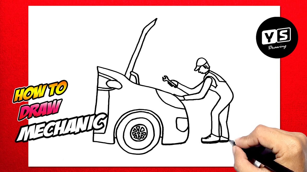 How to draw Car Mechanic