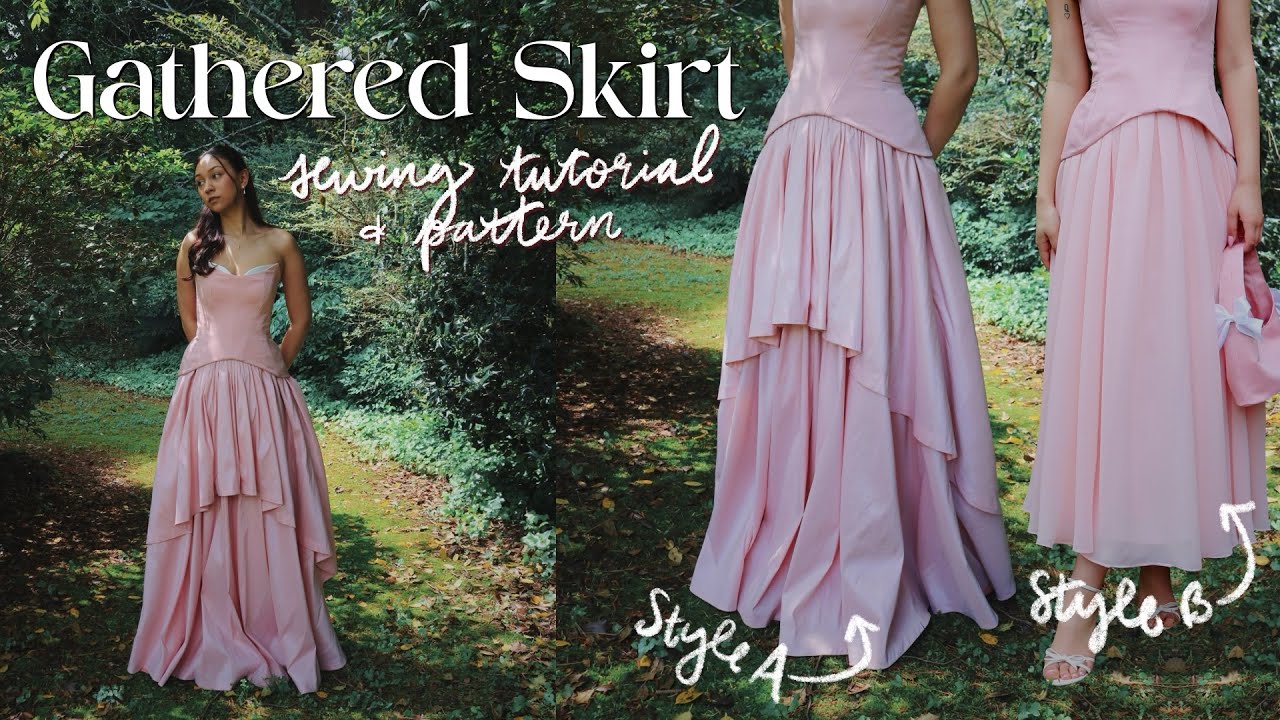 Gathered Princess Skirt Tutorial & Sewing PATTERN // The perfect princess wedding dress💕