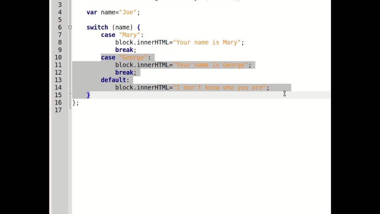 lesson 9   switch statement | JavaScript Course