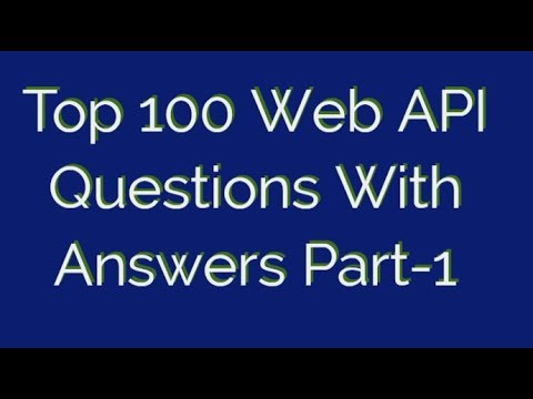 Top 100 ASP.NET Web API Questions With Answers Part-1