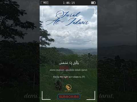 Lantunan Merdu Surah At-Takwir ayat 17-18#islamicshorts