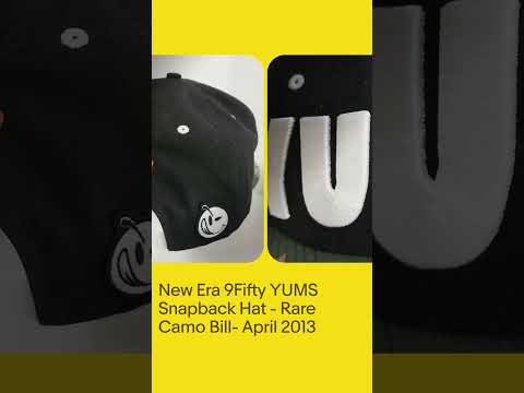 New Era 9Fifty YUMS Snapback Hat - Rare Camo Bill- April 2013