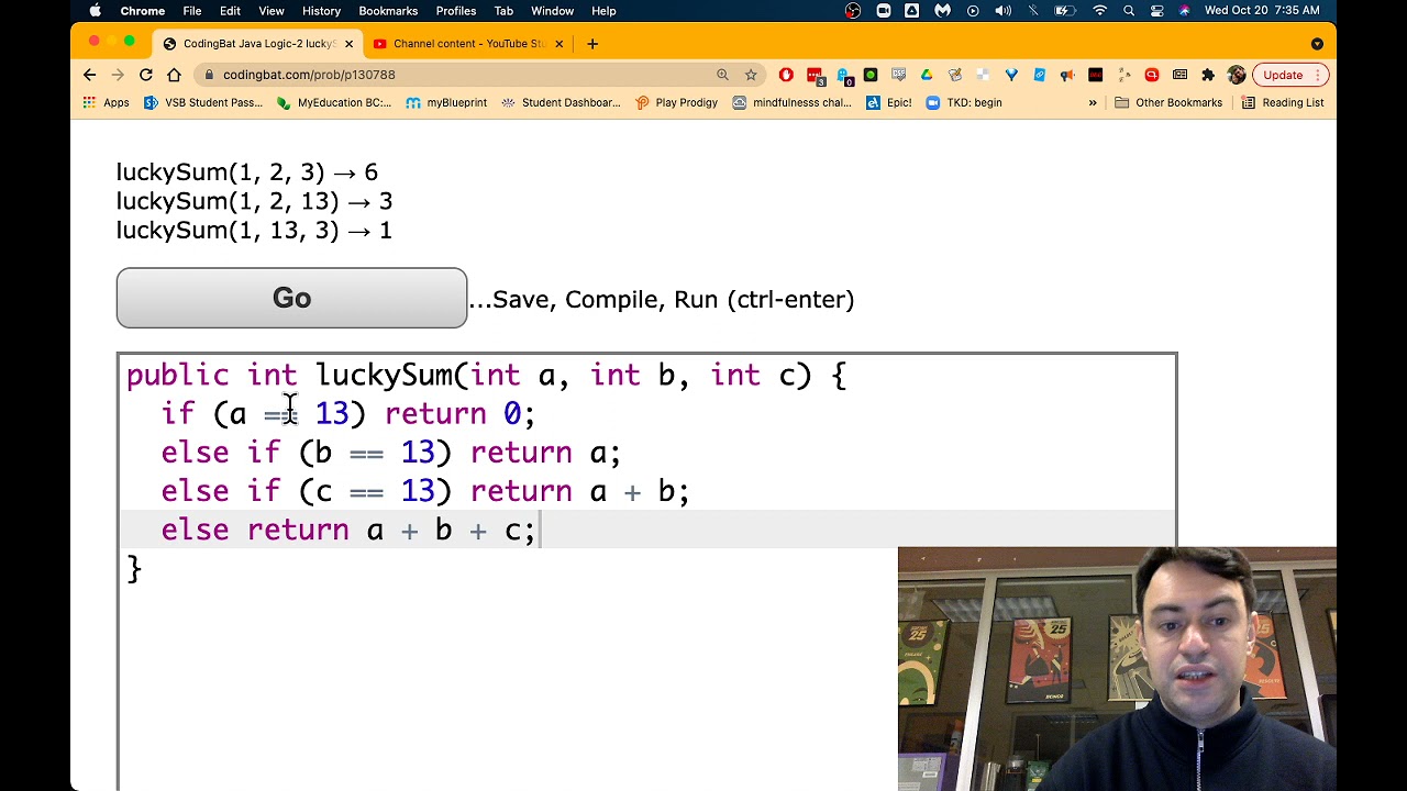 codingBat logic-2 luckySum
