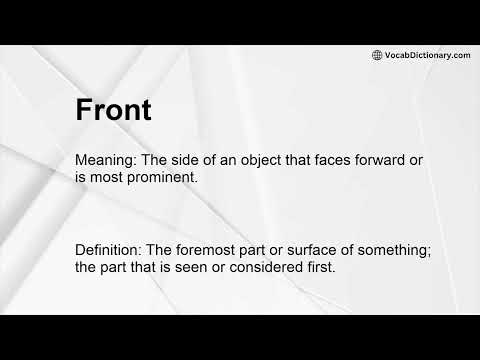 Front Meaning