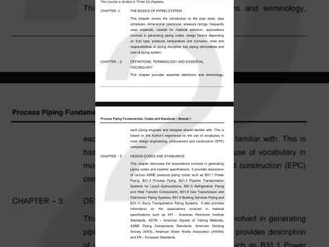 Process Piping Fundamentals, Codes and Standards #syllabuspiping