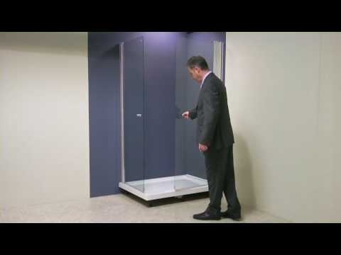UniLine walk in swing shower enclosure and 1200x900 tray.mp4