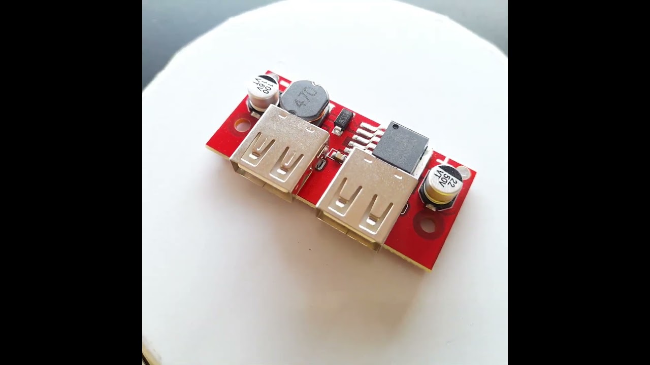 Dual USB LM2596 Buck Converter Input 7V - 28V, Output 5V & Current 2A