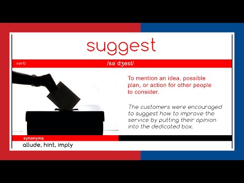 S U G G E S T - WORD OF THE DAY - English - Meaning - Spelling - Synonyms SATS