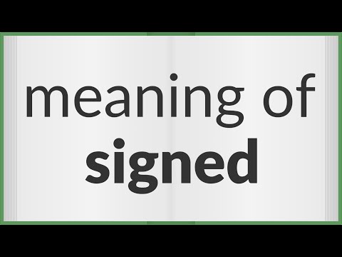 Signed | meaning of Signed
