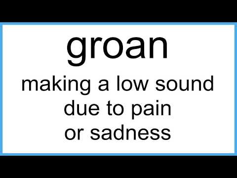 groan meaning | Vocabulary for Kids | Children's Dictionary | Learn English Vocabulary
