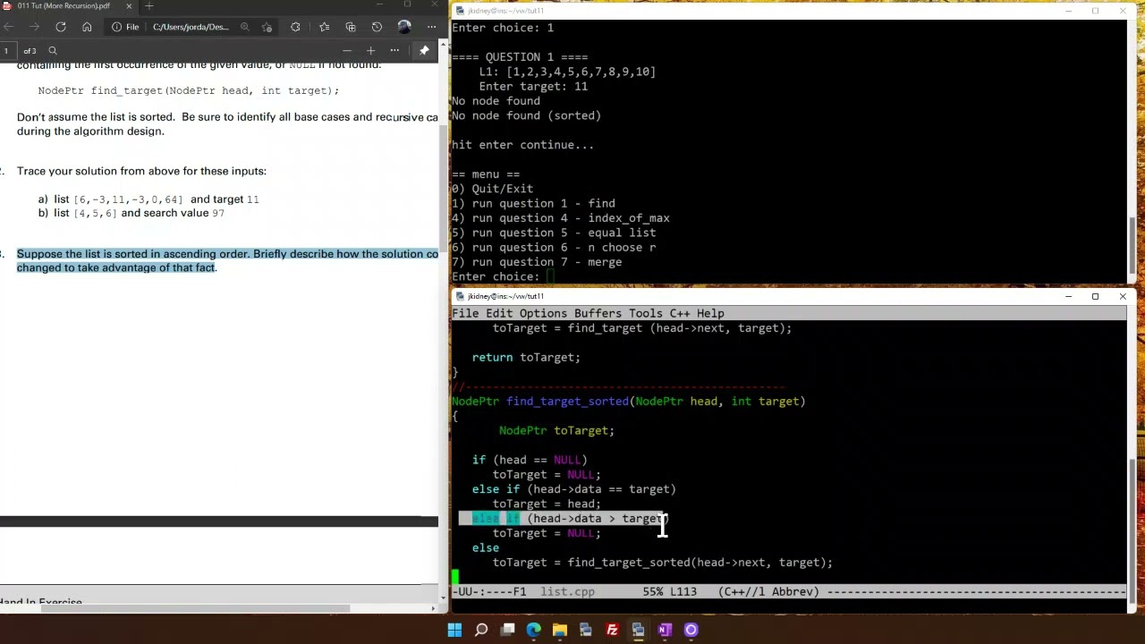 COMP 1633 - Tutorial 11 - More Recursion