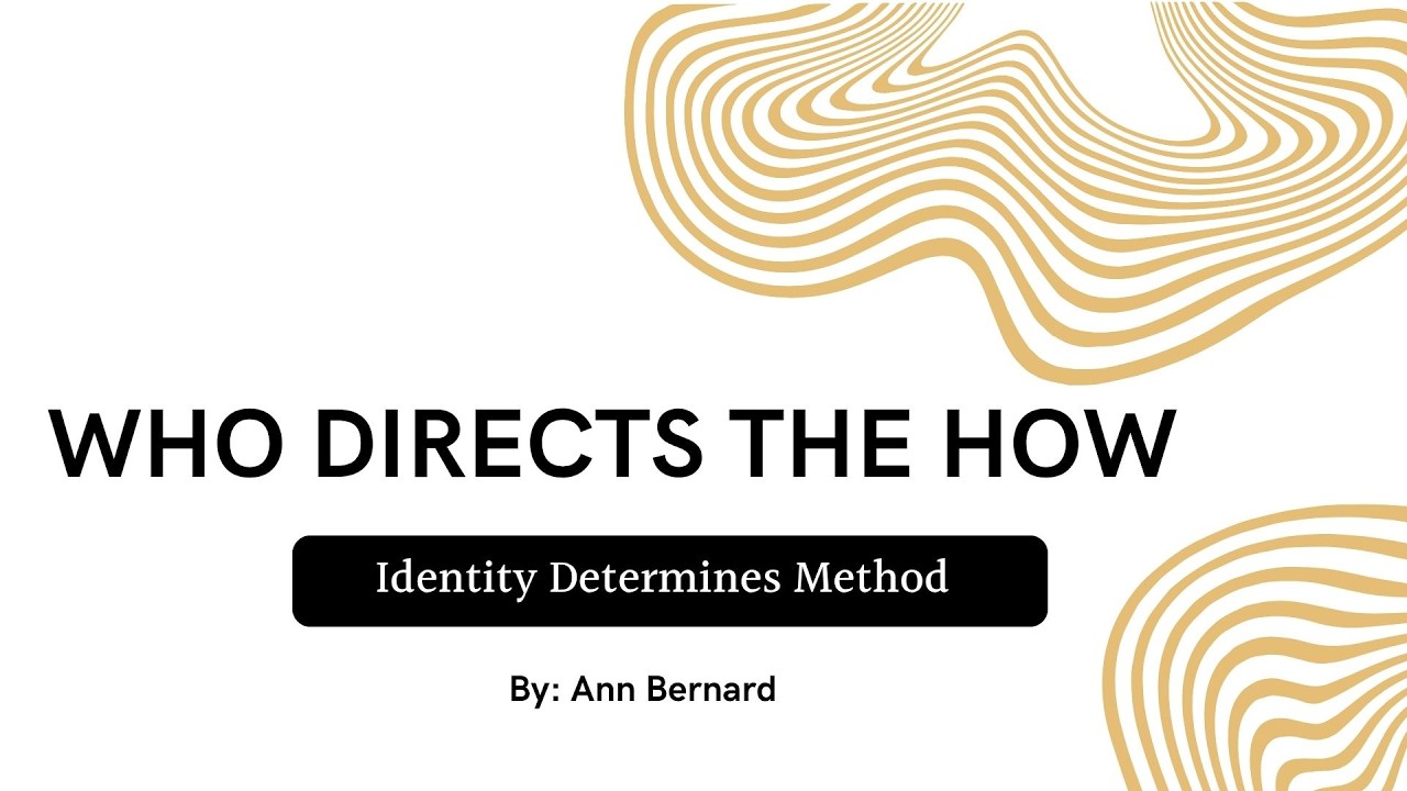 Who Directs the How | Foundations of the Who | Identity Determines Method