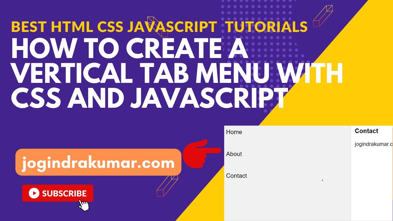 How to create a vertical tab menu with CSS and JavaScript #html #css #javascript #menu #tabs #new