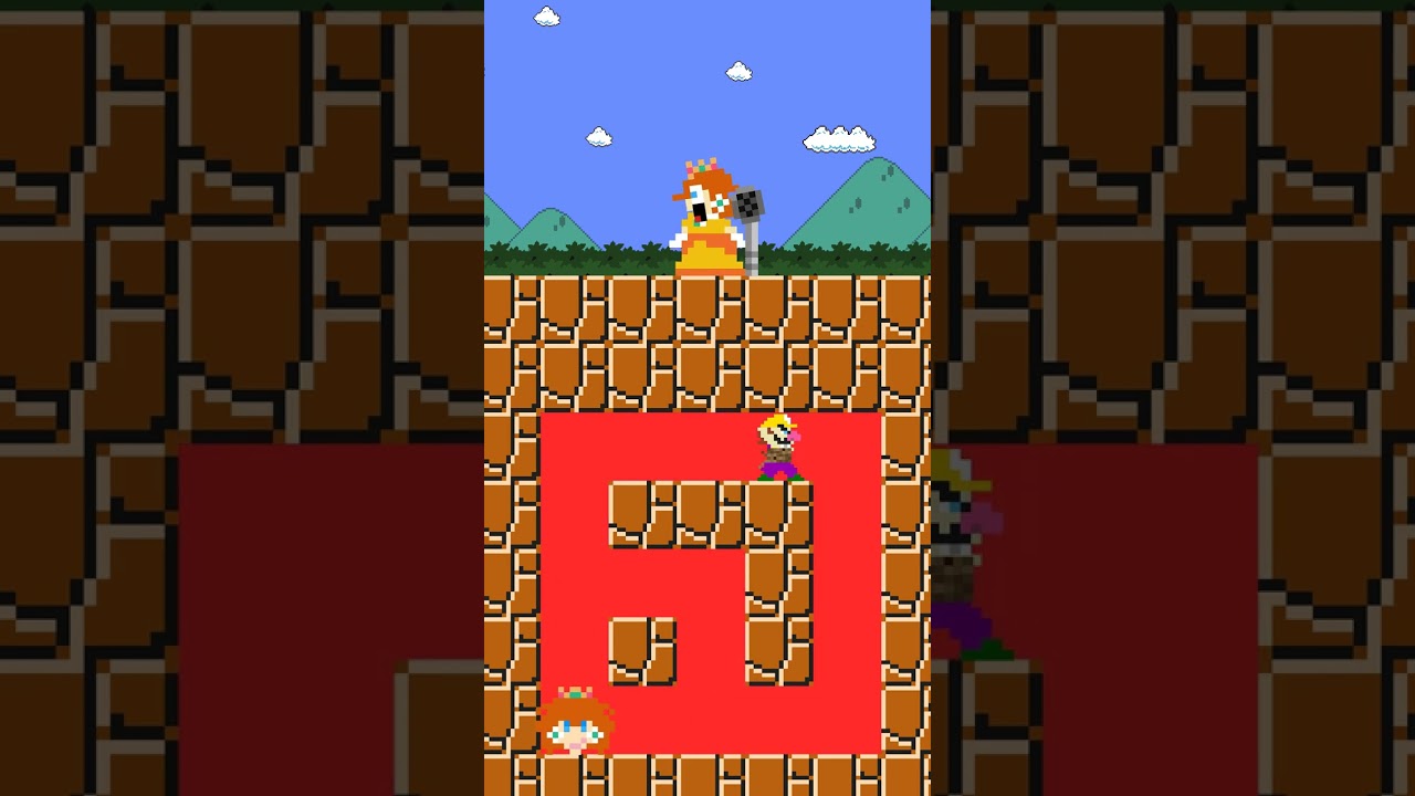 Maze Challenge with Mario #shortvideo #mario #suppermariobros #animation
