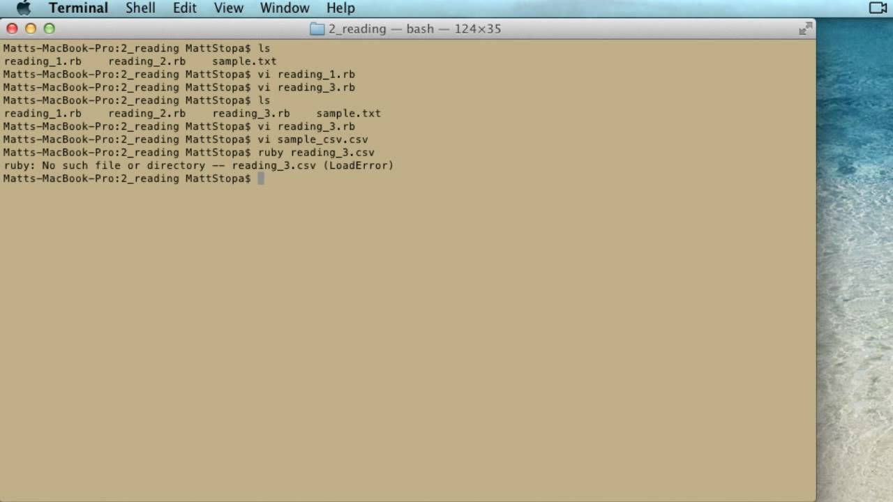 Ruby Files - Part 3 - Reading CSV's