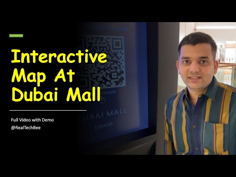 Interactive Map at Dubai Mall, UAE | Full video | @RealTechBee
