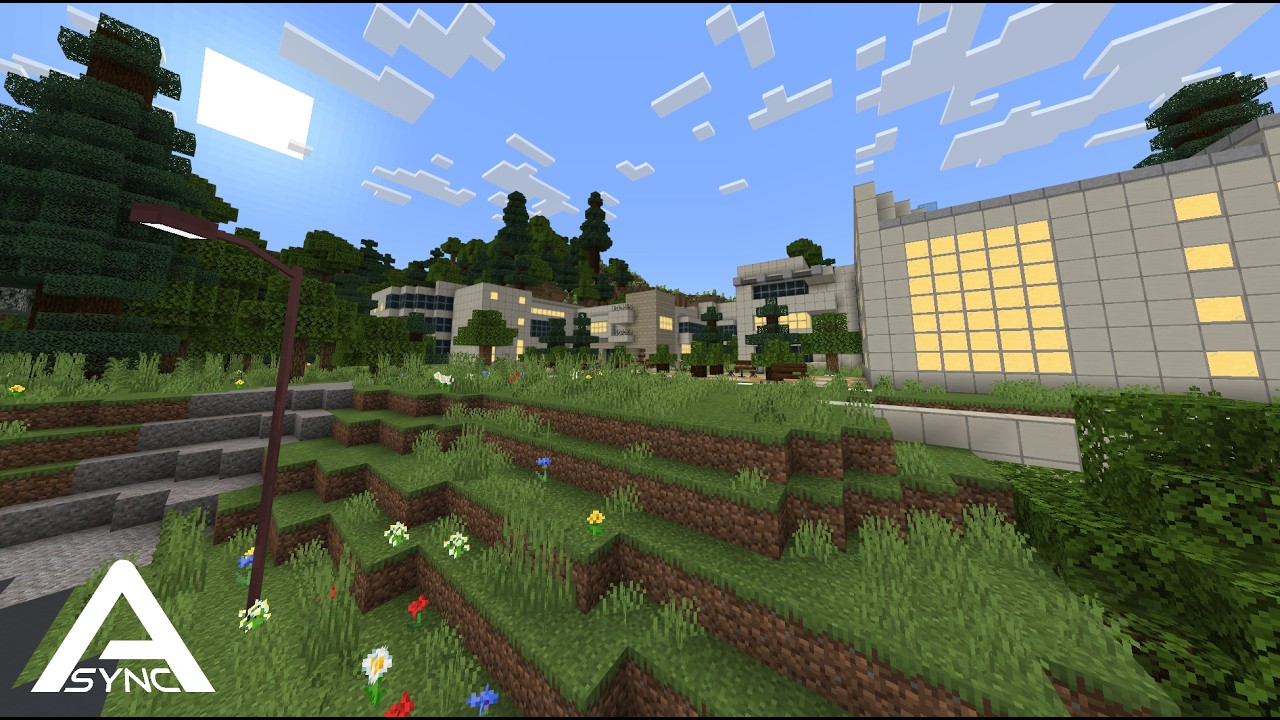 Minecraft Backrooms map ASYNC Facility test