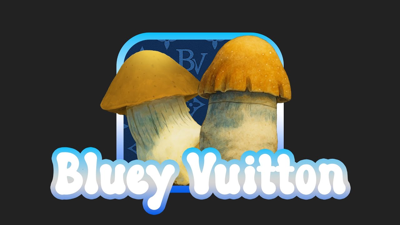 Designer Mushroom: The Bluey Vuitton!!