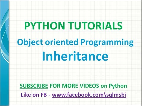 Learn Inheritance in python | python class inheritance | python object oriented programming ...