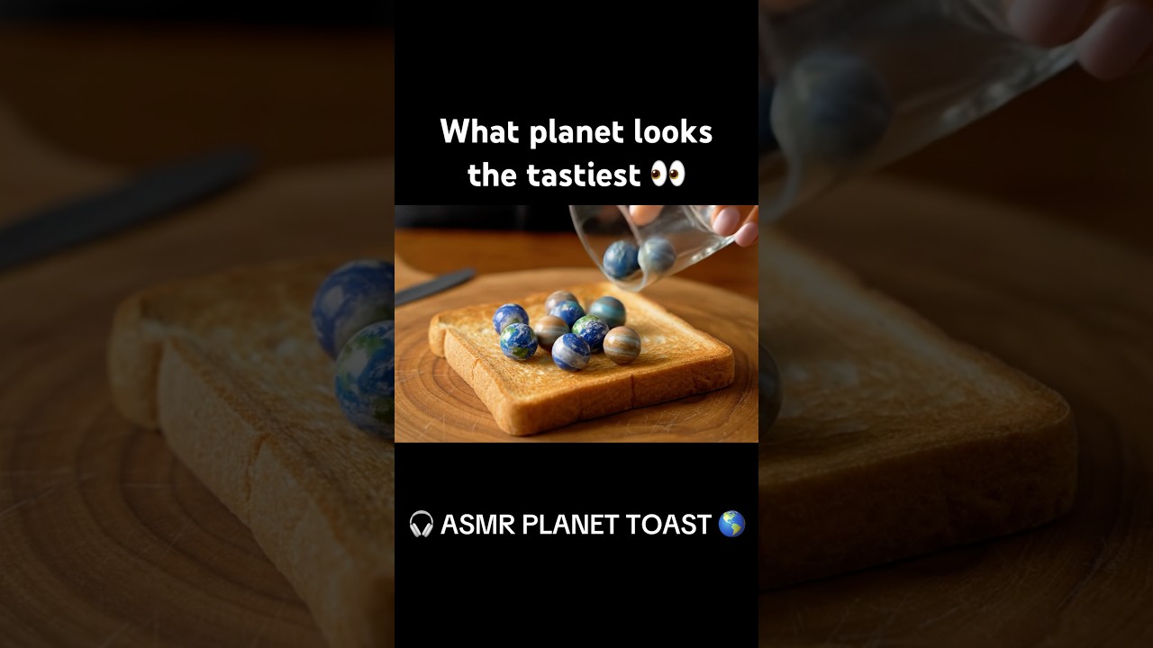 ASMR Planets Spread on Toast 🌎 #asmr #relaxing #bread  #ai #satisfying #toast