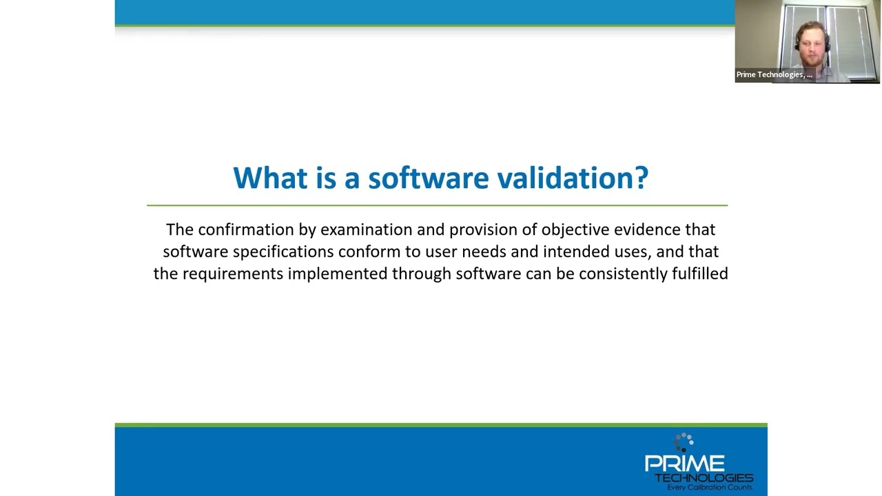 What is Software Validation - explained by the experts at Prime Technologies