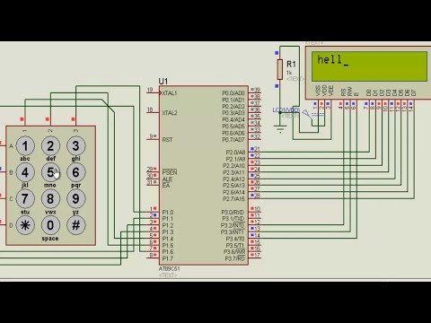 Interfacing Keyboard and LCD with 8051 Microcontroller using Embedded C Programming Video ...