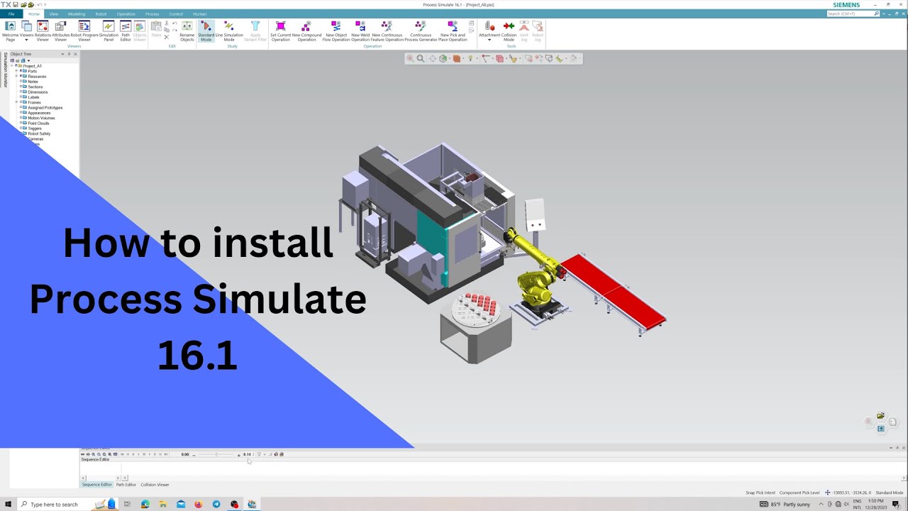 How to install Tecnomatix Process Simulation.