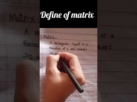 Define of matrix class 9