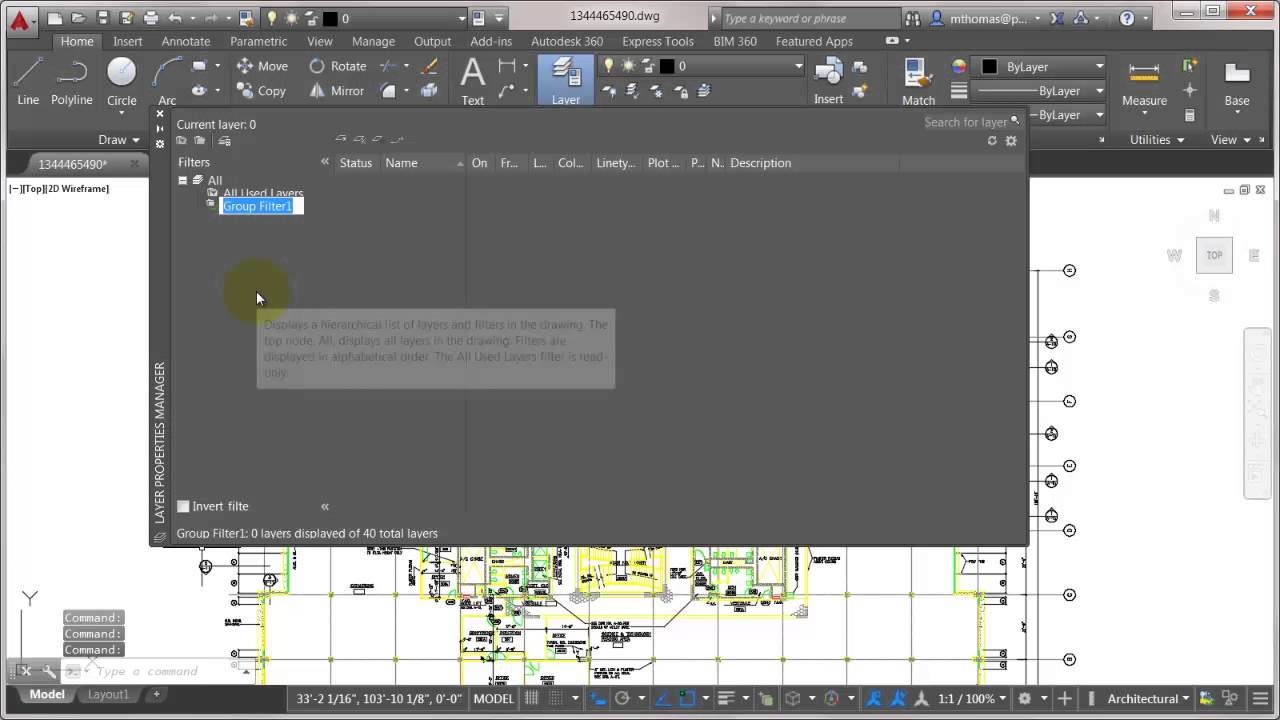 AutoCAD Group Layer Filters
