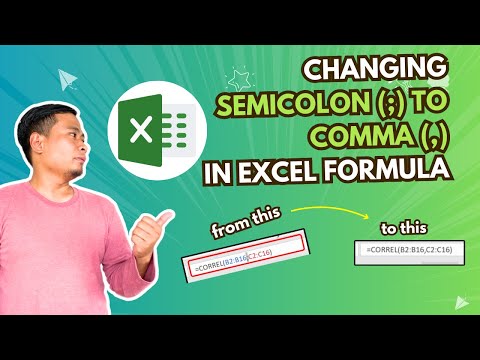 Change Semicolon into Comma in Excel Function (Solved in 30 Seconds)