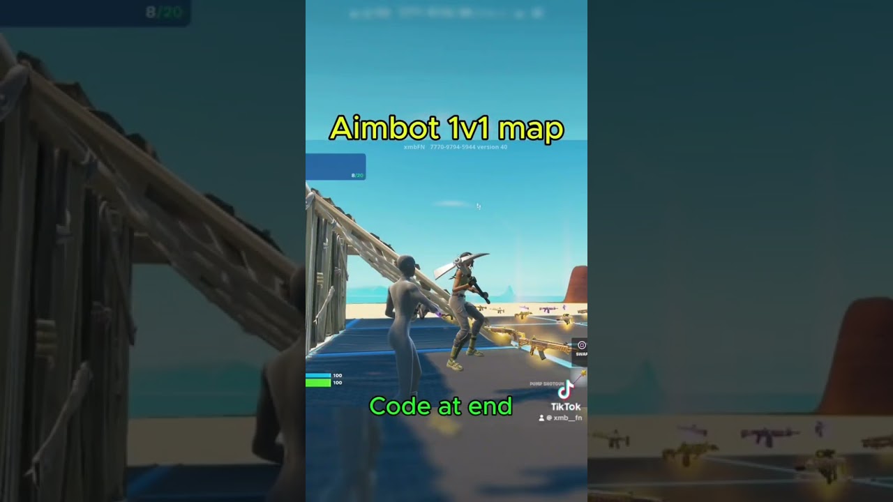 Aimbot 1v1 map #fortnite