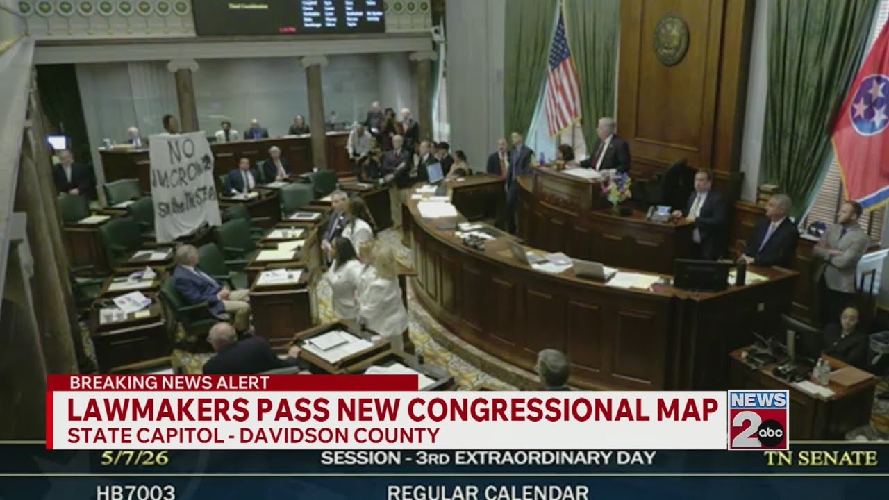 Tennessee lawmakers pass new congressional map; protesters push back