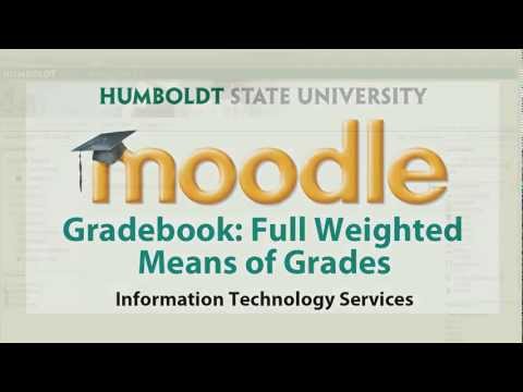 Moodle - Full Weighted Means of Grades
