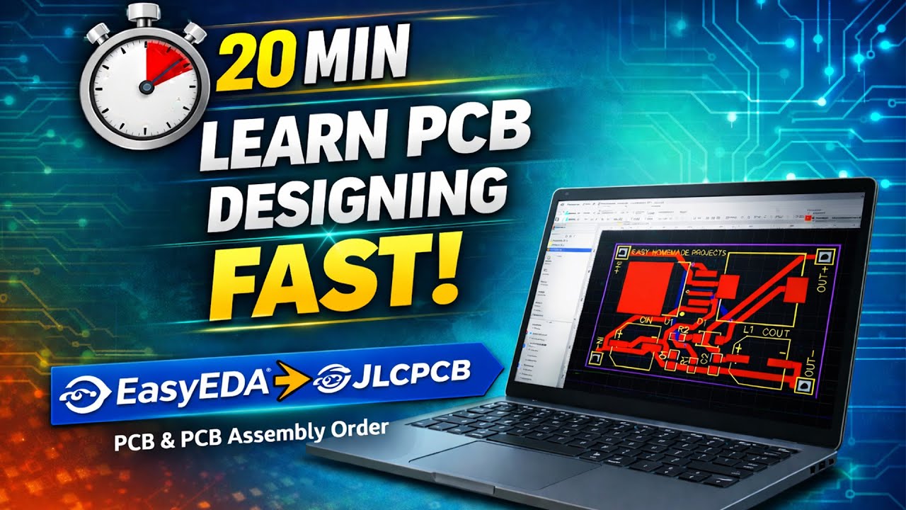Learn PCB Designing Just in 20 Minutes in 2026! EasyEDA & JLCPCB Complete Tutorial