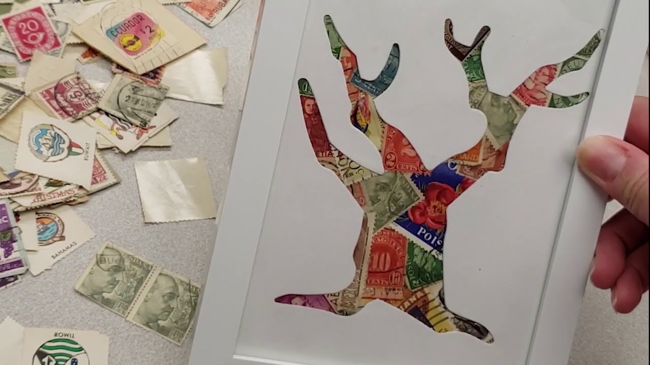 Adult Take & Make - Postage Stamp Collage