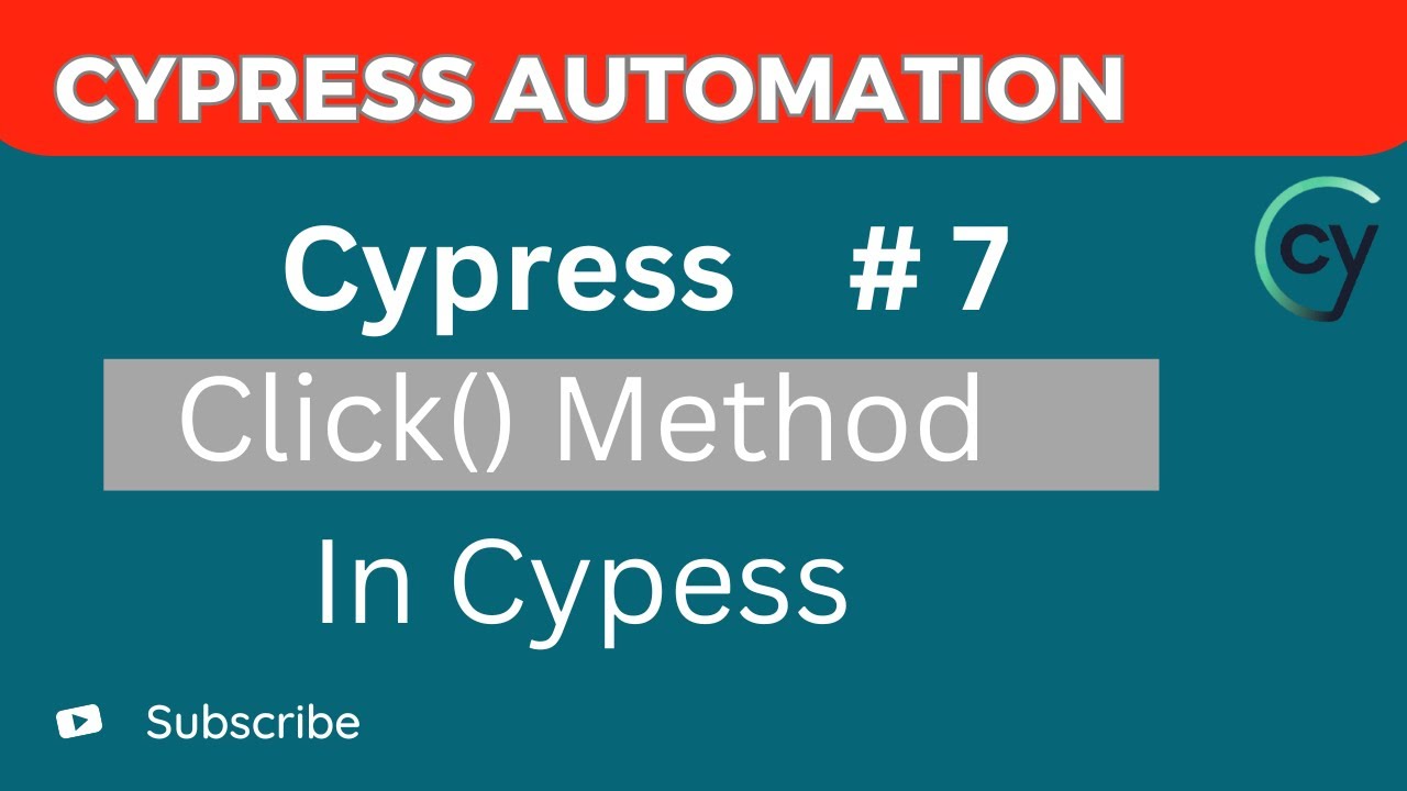 Cypress Tutorial #7 – Cypress Click Command Explained with Examples