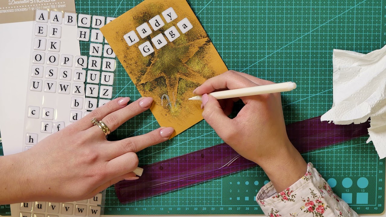Lady Gaga Birthday 2021, postcard handmade. How to make a handmade postcard #ladygaga