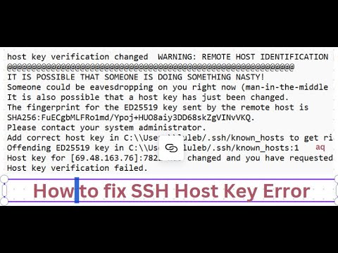 How to fix the SSH host key verification error quickly and easily