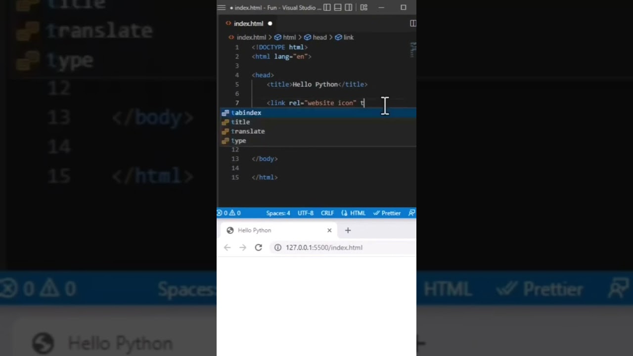 Add Website Icon Using Html #coding #websiticon #frontenddevelopment