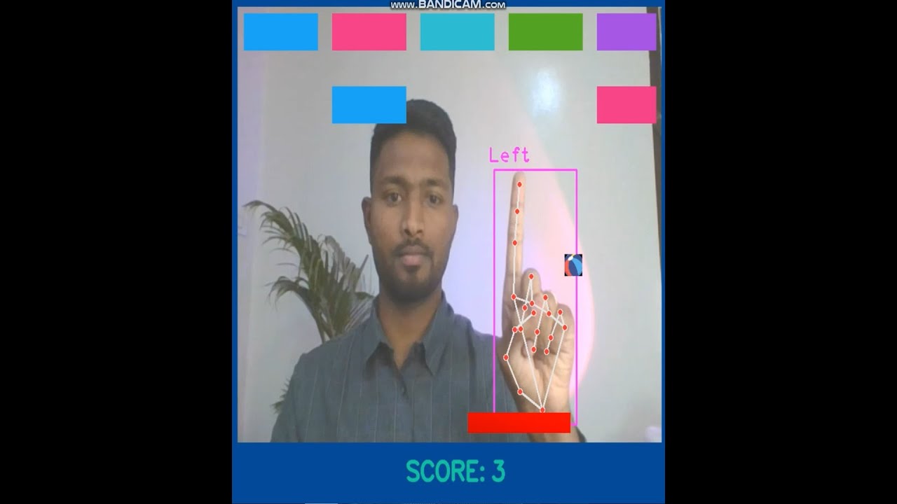 Atari Breakout game using Hand tracking based #ai #artificialintelligence #computervision #python
