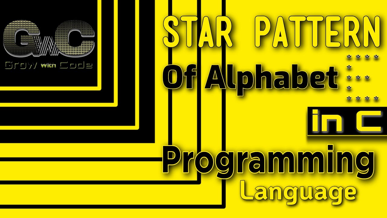 Star Pattern In C Programming Language || Alphabet E star pattern