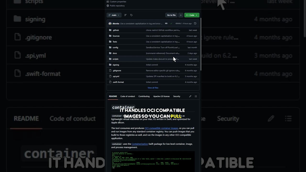 container: Run Linux containers natively on your Mac #GitHubTrending #github #devtools