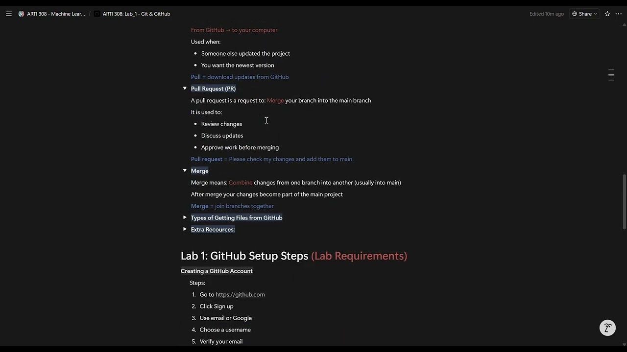 ML Lab 1 | Git & GitHub Summary