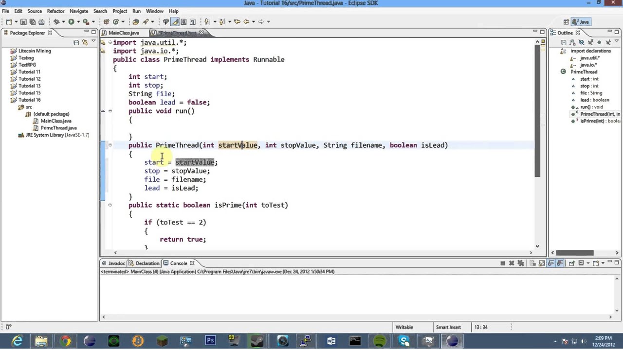 Java Tutorial 16: Hello Multi-Threading!