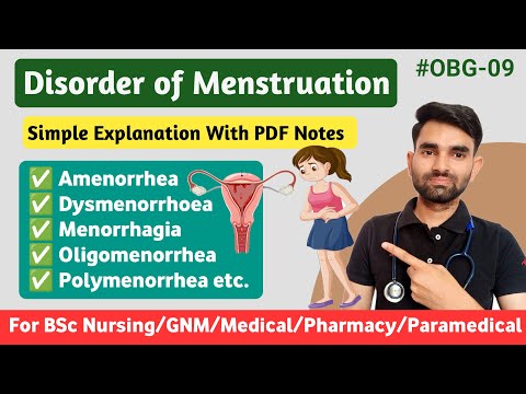 Disorders of Menstruation in Hindi | Disorder of Menstrual Cycle | Amenorrhea | Dysmenorrhea