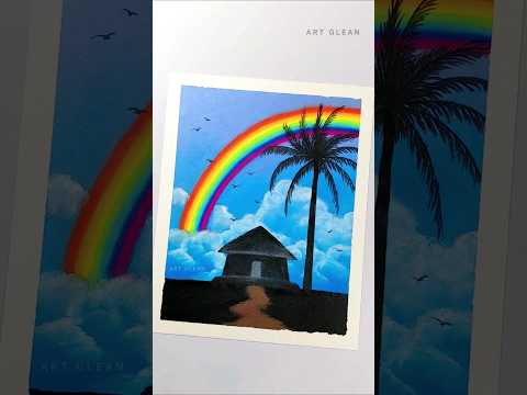 Dream House Pastel Drawing #shortsfeed #shorts #easydrawing